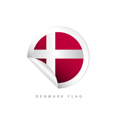 Denmark label flags template design Royalty Free Vector