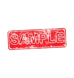 Green check in red cycle grunge rubber stamp Vector Image