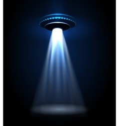 Ufo lights futuristic spaceship spotlight Vector Image