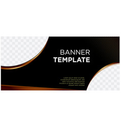 Banners black and gold header website company Vector Image