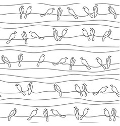 Abstract birds continuous one line drawing Vector Image