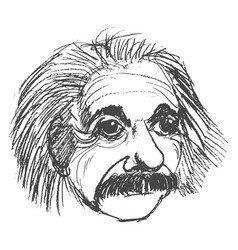 Albert einstein famous scientist Royalty Free Vector Image