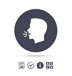 Talk or speak icon loud noise symbol Royalty Free Vector