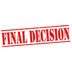 Final decision stamp Royalty Free Vector Image