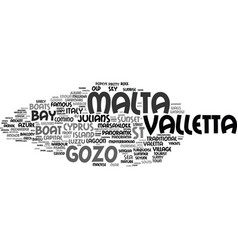 Malta word cloud concept Royalty Free Vector Image
