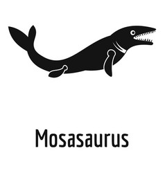 Mosasaurus icon simple style Royalty Free Vector Image