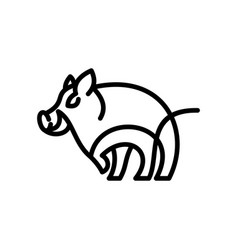 Letter u pig logo design Royalty Free Vector Image