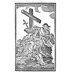 Vintage antique religious allegorical biblical Vector Image