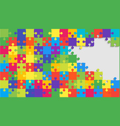 Colorful background puzzle jigsaw puzzle banner Vector Image