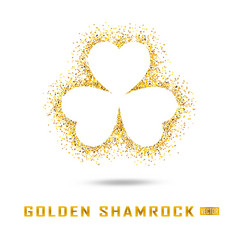 Gold subscribe button with cursor in golden flat Vector Image