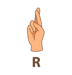 Hand showing letter l sign language alphabet Vector Image