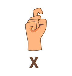 Hand showing letter l sign language alphabet Vector Image