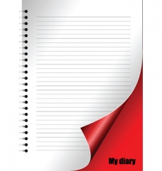 Diary page Royalty Free Vector Image - VectorStock