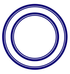 Double circle frame template Royalty Free Vector Image