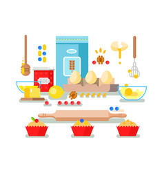 Baking with wire whisk logo on white background Vector Image