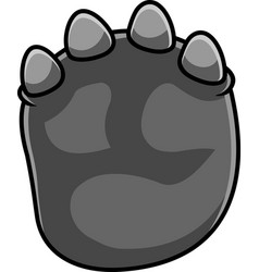 Outlined bottom brachiosaurus dinosaur paw Vector Image