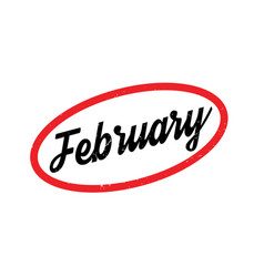 February rubber stamp Royalty Free Vector Image