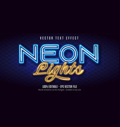Light box text editable font effect Royalty Free Vector