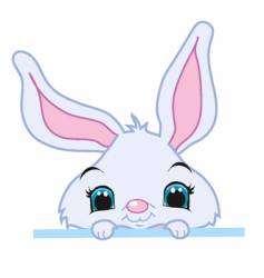 Peeking bunny Royalty Free Vector Image - VectorStock
