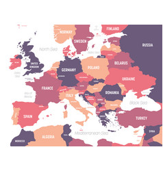 Colorful map of europe Royalty Free Vector Image