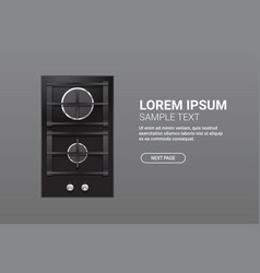 Kitchen gas stove object Royalty Free Vector Image