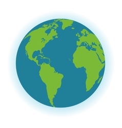 Simple earth globe over Royalty Free Vector Image