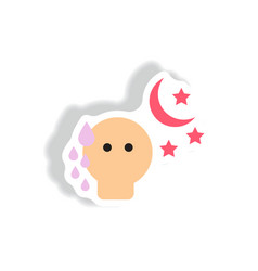 Paper sticker various symptoms of Royalty Free Vector Image