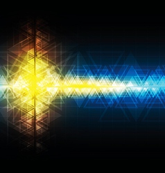 Star with technology background Royalty Free Vector Image