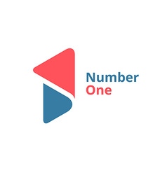 Number one logos set Royalty Free Vector Image