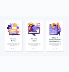 Virtual help and assistance app interface template