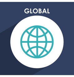 Global solution glyph icon Royalty Free Vector Image