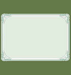 Royal green background with golden frame Vector Image