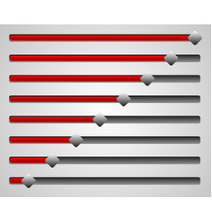 Horizontal sliders faders Royalty Free Vector Image