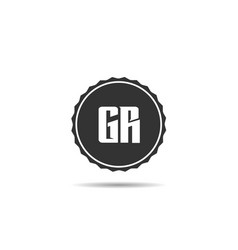 Initial gr letter logo template design Royalty Free Vector