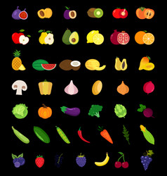 Fruit icon set Royalty Free Vector Image - VectorStock