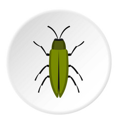 Big beetle icon flat style Royalty Free Vector Image