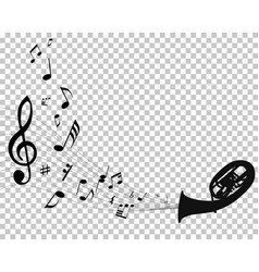 Musical notes music note swirl melody pattern Vector Image