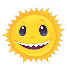 Sun smiley with glasses Royalty Free Vector Image