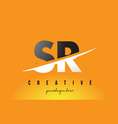 S r logo sr letter design Royalty Free Vector Image