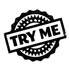 Try me rubber stamp Royalty Free Vector Image - VectorStock