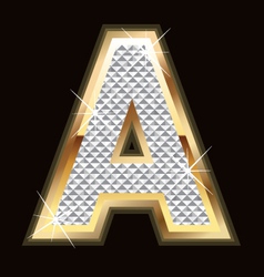 B letter pink bling girly Royalty Free Vector Image