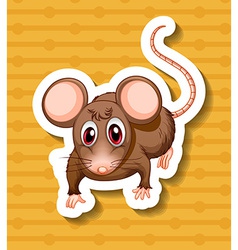 Little mouse with brown fur Royalty Free Vector Image
