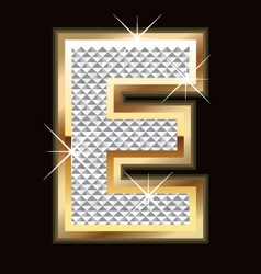 B letter pink bling girly Royalty Free Vector Image