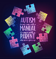 Child with autism avoiding eye contact flat Vector Image