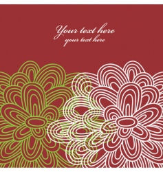 Flowers seamless round pattern decorative card do Vector Image