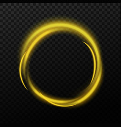 Magic sparkle circle and shining stardust golden Vector Image