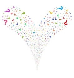 Question double fireworks stream Royalty Free Vector Image