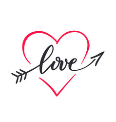 Love word hand drawn lettering beautifully Vector Image