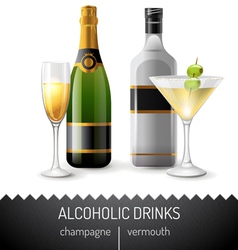 Alcohol borders Royalty Free Vector Image - VectorStock