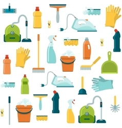 Cleaning washing housework seamless pattern Vector Image